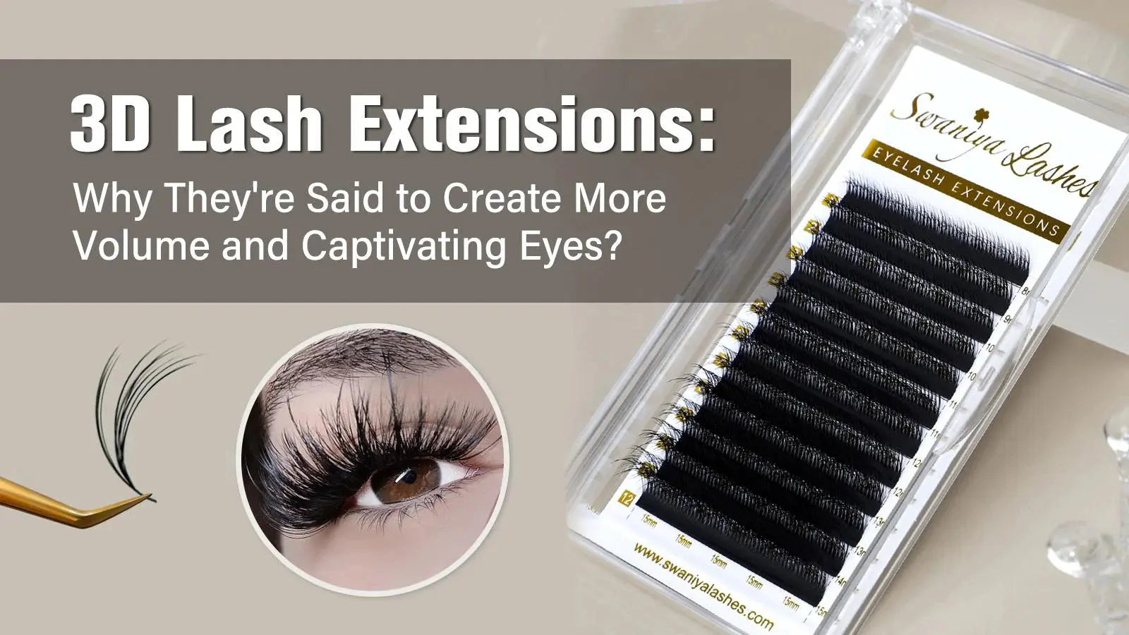 3D lash extensions are a semi-permanent lash extension technique ...