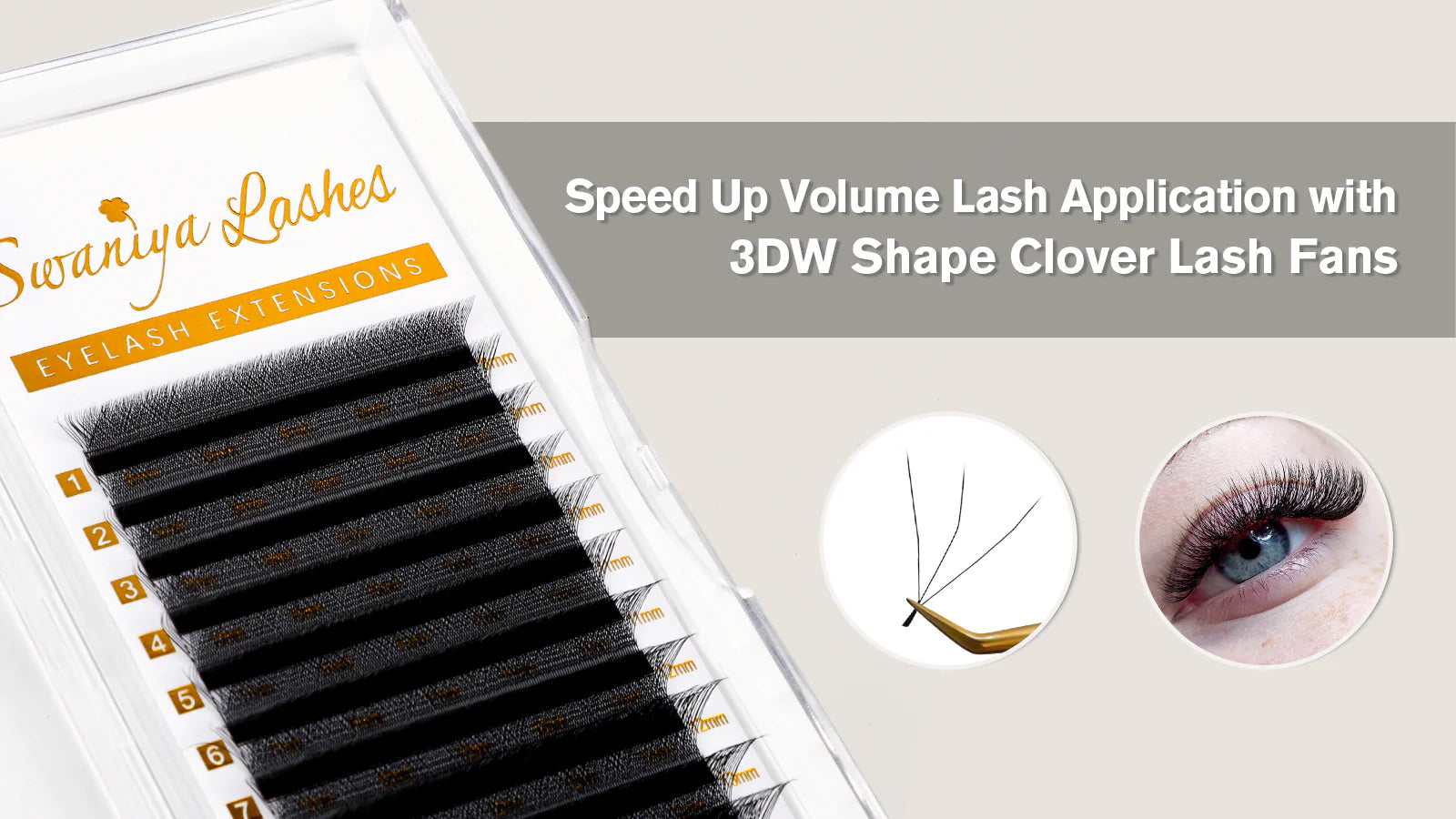 Speed Up Volume Lash Application with 3D W Shape Clover Lash Fans ...